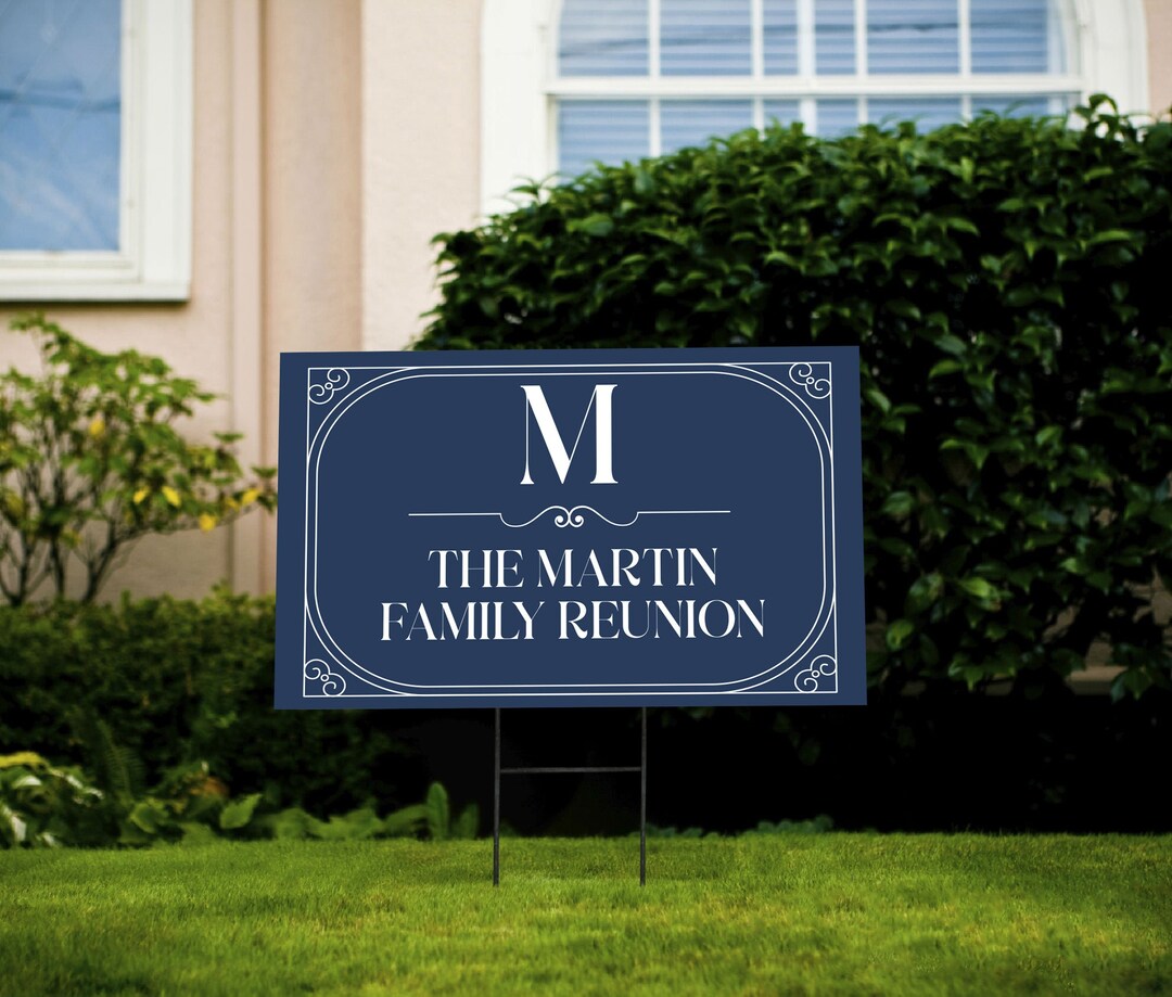 Customizable Family Reunion Yard Sign - Etsy