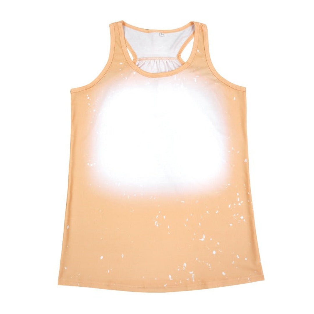 Polyester Bleach Tank Top - Peach - Etsy