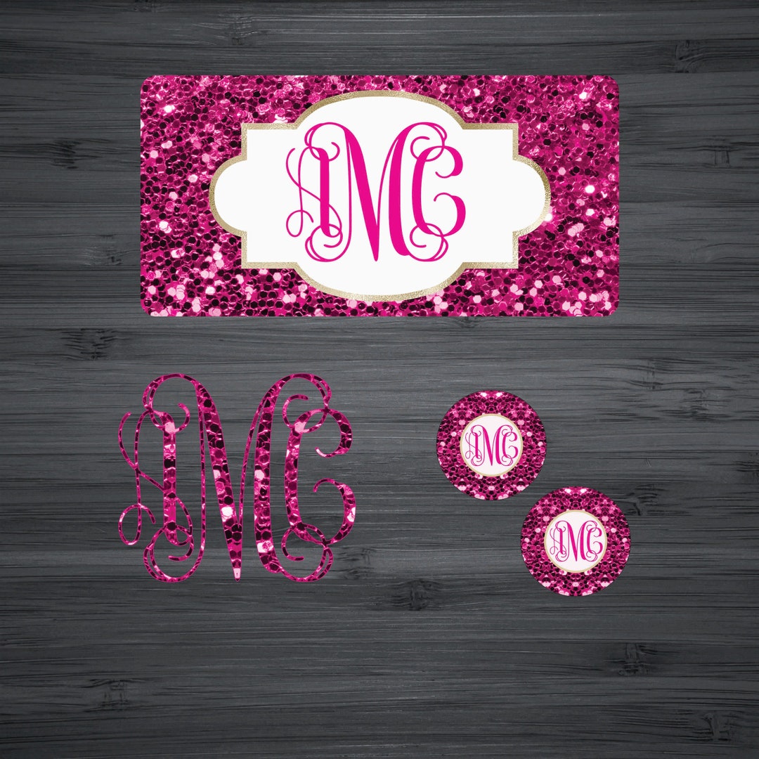 Glam Glitter Pink Car Kit - Etsy