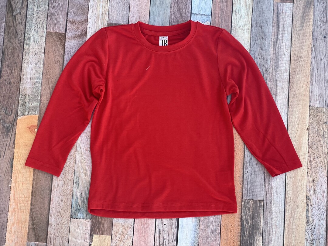 Polyester Long Sleeve Shirt - Red - Etsy