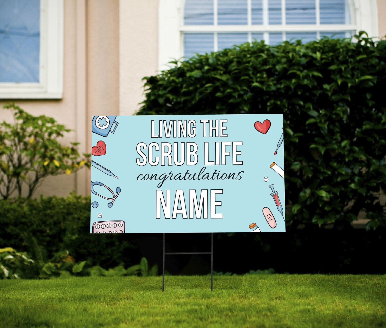 Blue Nursing Graduation Yard Sign - Etsy