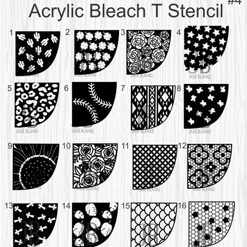 T-shirt Sleeve Stencil Template SVG Acrylic Sleeve Bleach - Etsy