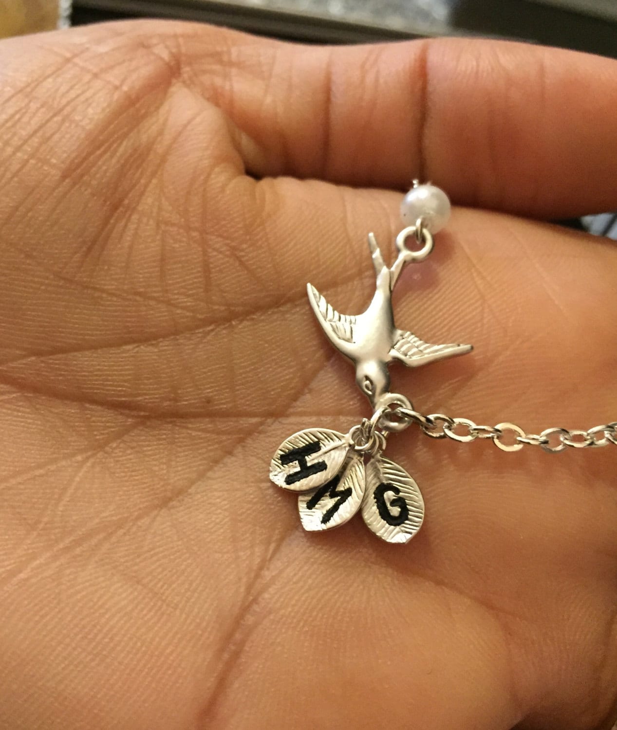 Collar de la paloma collar de pájaro volador de plata, tres collar de ...