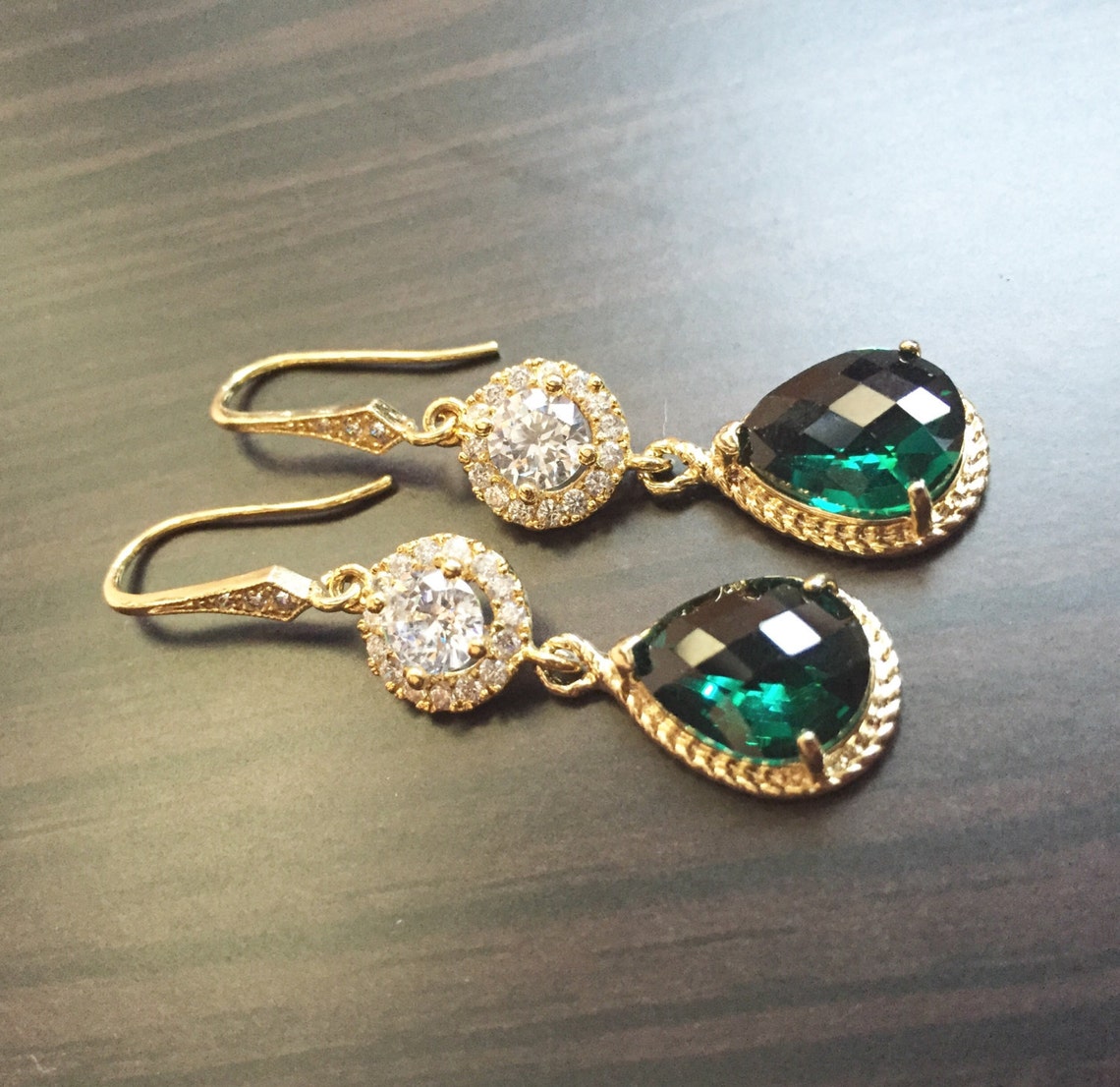 Emerald Green Jewelry Set,emerald Green Necklace and Earrings Set ...