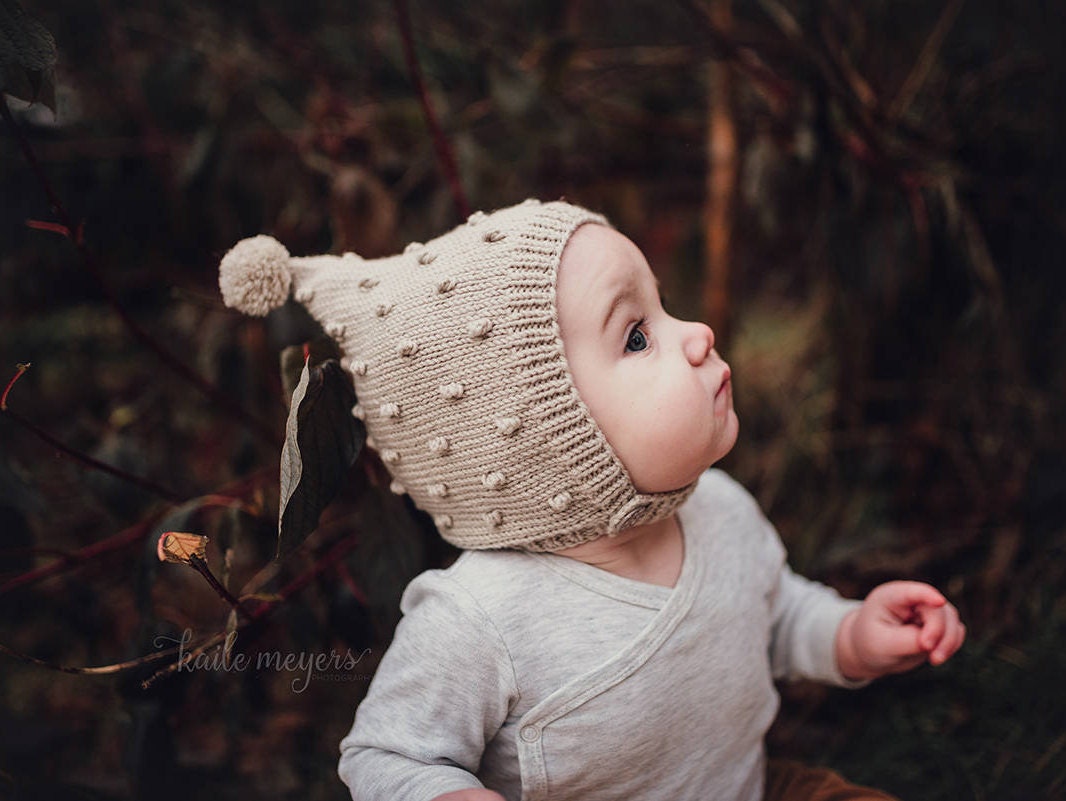 Hand Knitted Baby Pixie Bonnet for 0-12 Months Baby.baby Pixie | Etsy