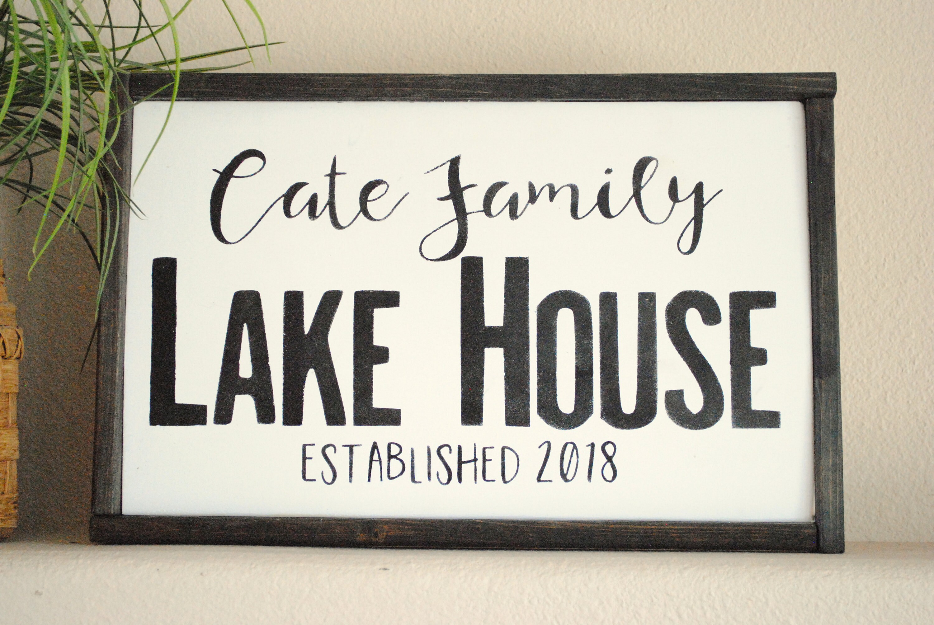 Personalized Beach House Sign, Personalized Lake House Sign, Framed ...