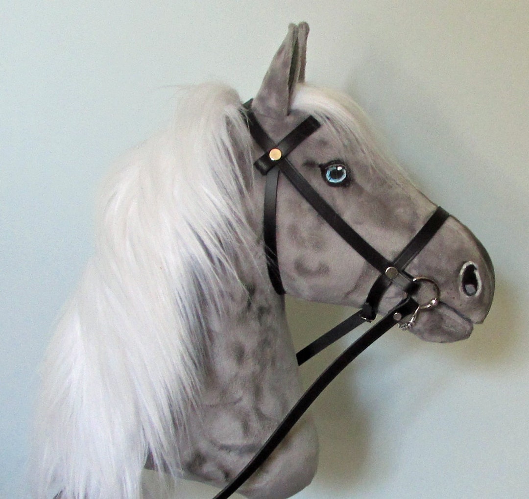 Silver Dapple Hobby Horse Blue Eyes stick Horse. Removable - Etsy