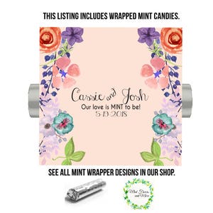 Wedding Favors, Wrapped Mint Rolls With Personalized Label, Mint to Be ...