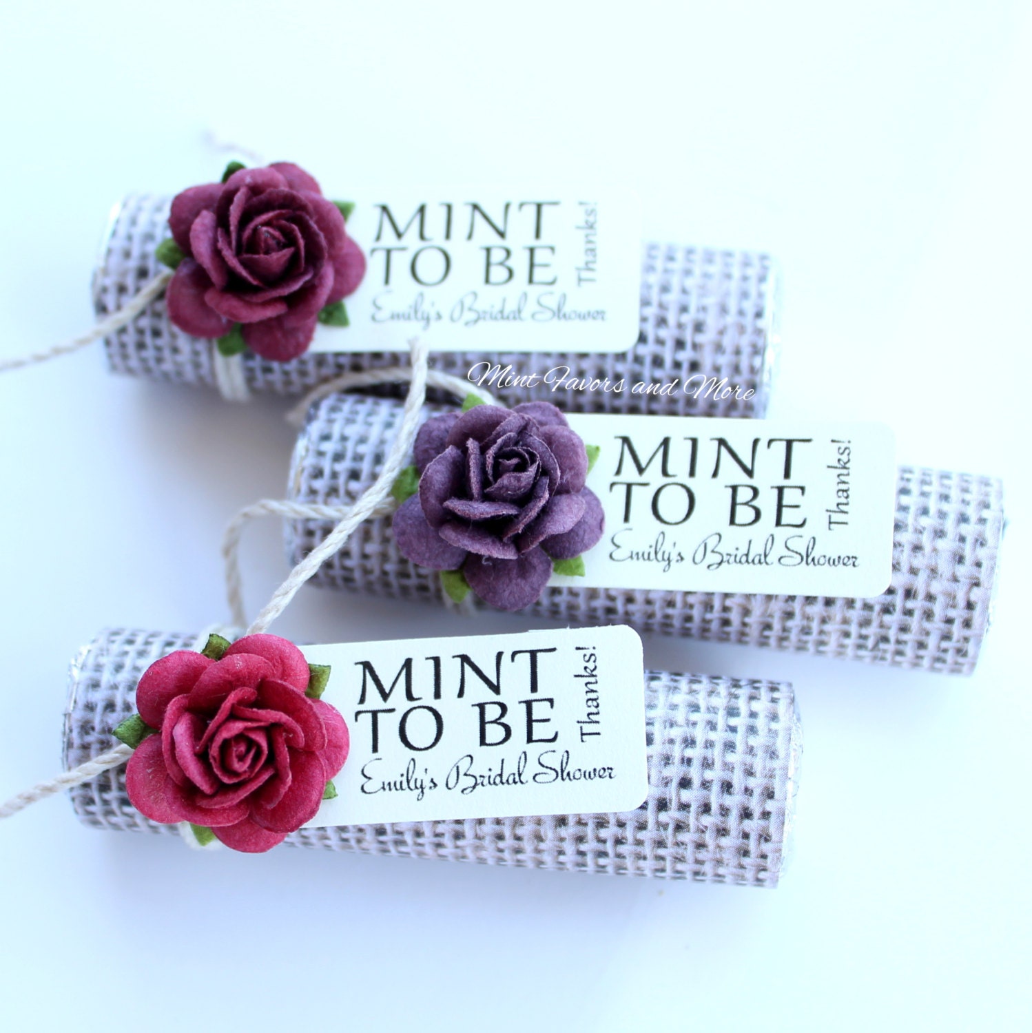 Mint to Be Favors With Personalized Tag Set of 24 Wedding - Etsy