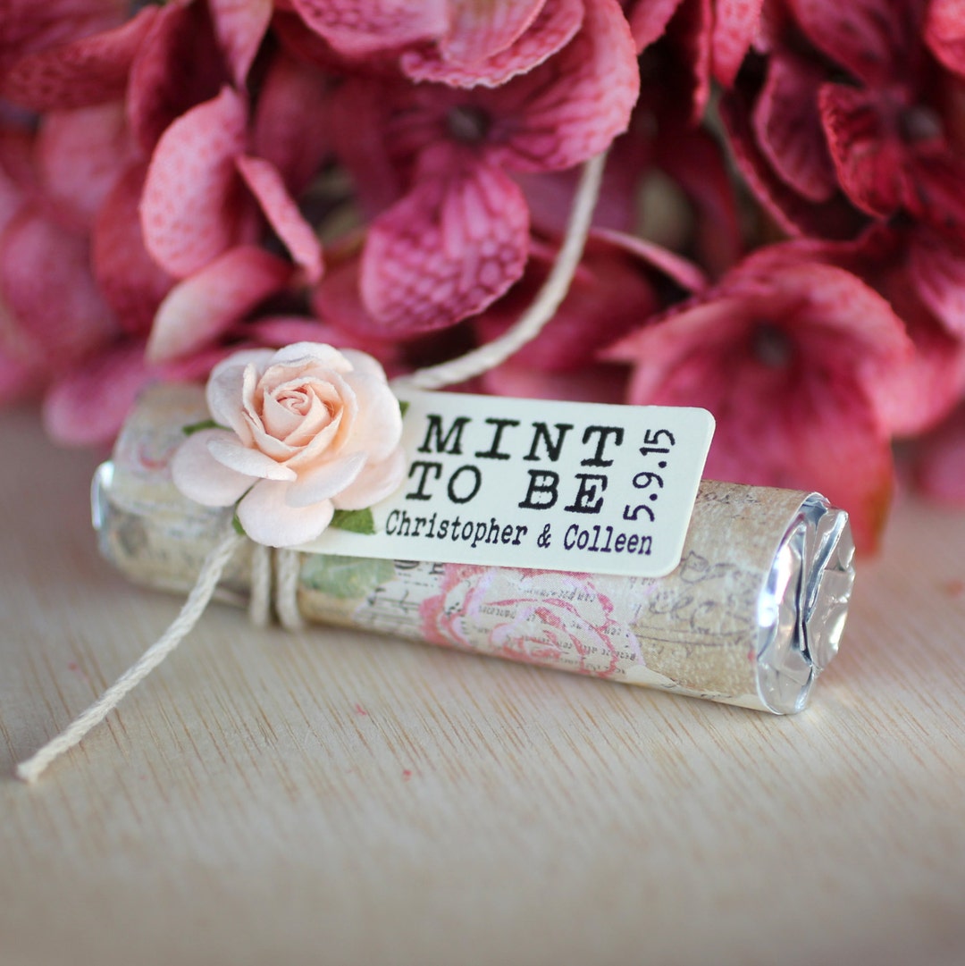 Mint Wedding Favors - Set of 100 Mint Rolls - "mint to Be" Favors With ...