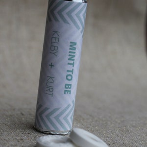 Mint Favors for Wedding or Bridal Showers, Mint Wrappers Personalized ...