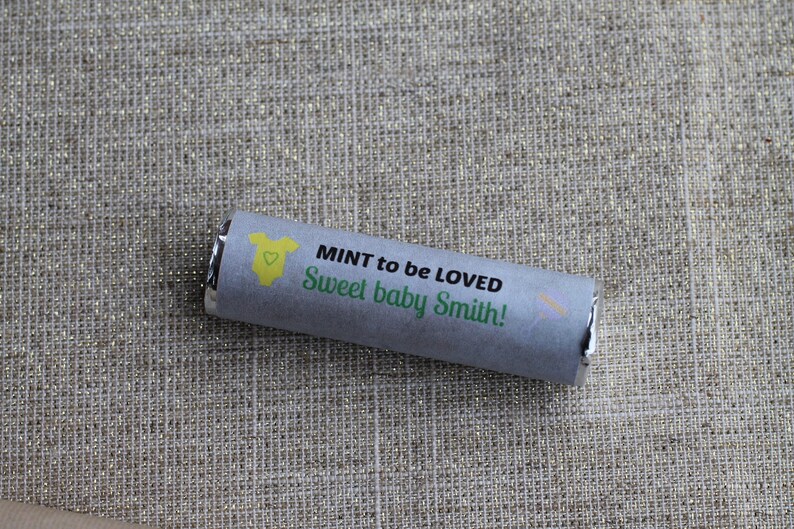 Baby Shower Favors Personalized Mint Wrappers With Mints - Etsy