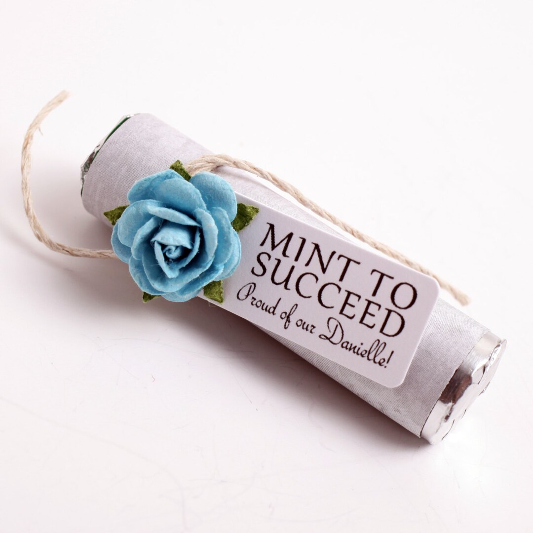 Graduation Party Favors With Personalized Tag - Set of 24 Favors, Blue ...