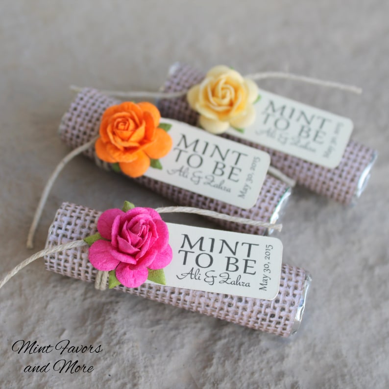 Mint to Be Favors Set of 30 Mint Rolls With Personalized | Etsy