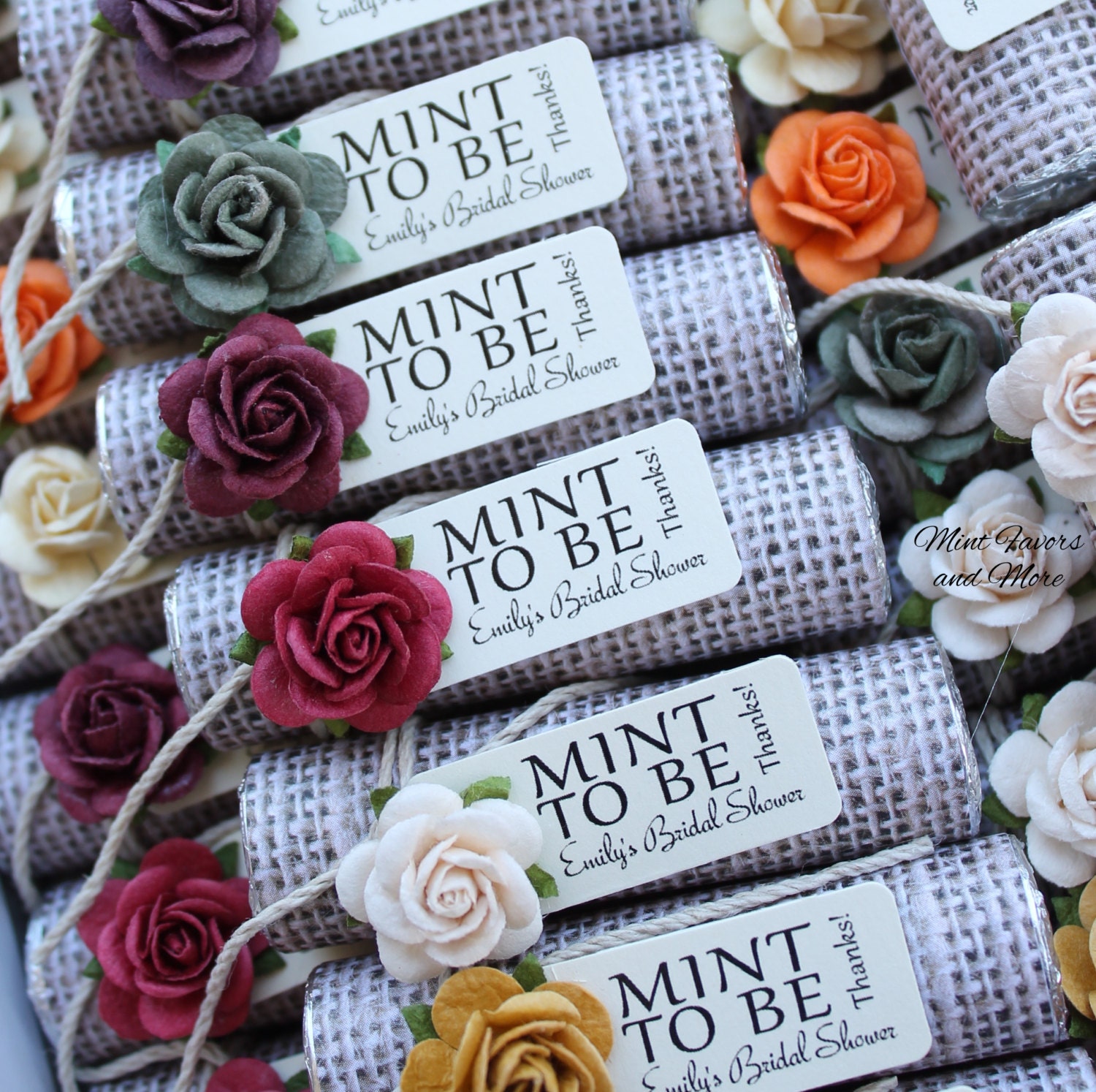 Mint to Be Favors With Personalized Tag Set of 24 Wedding - Etsy