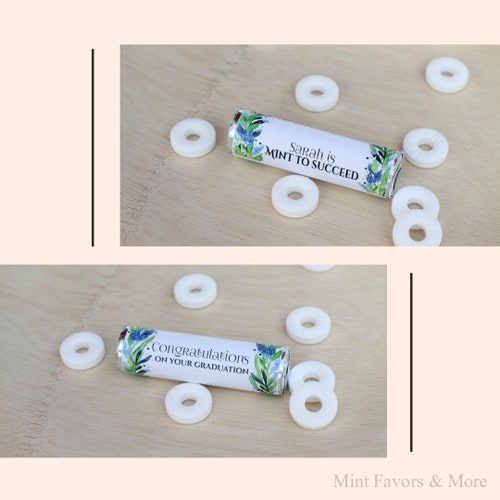 Wedding Favors Wrapped Mint Rolls With Personalized Label - Etsy