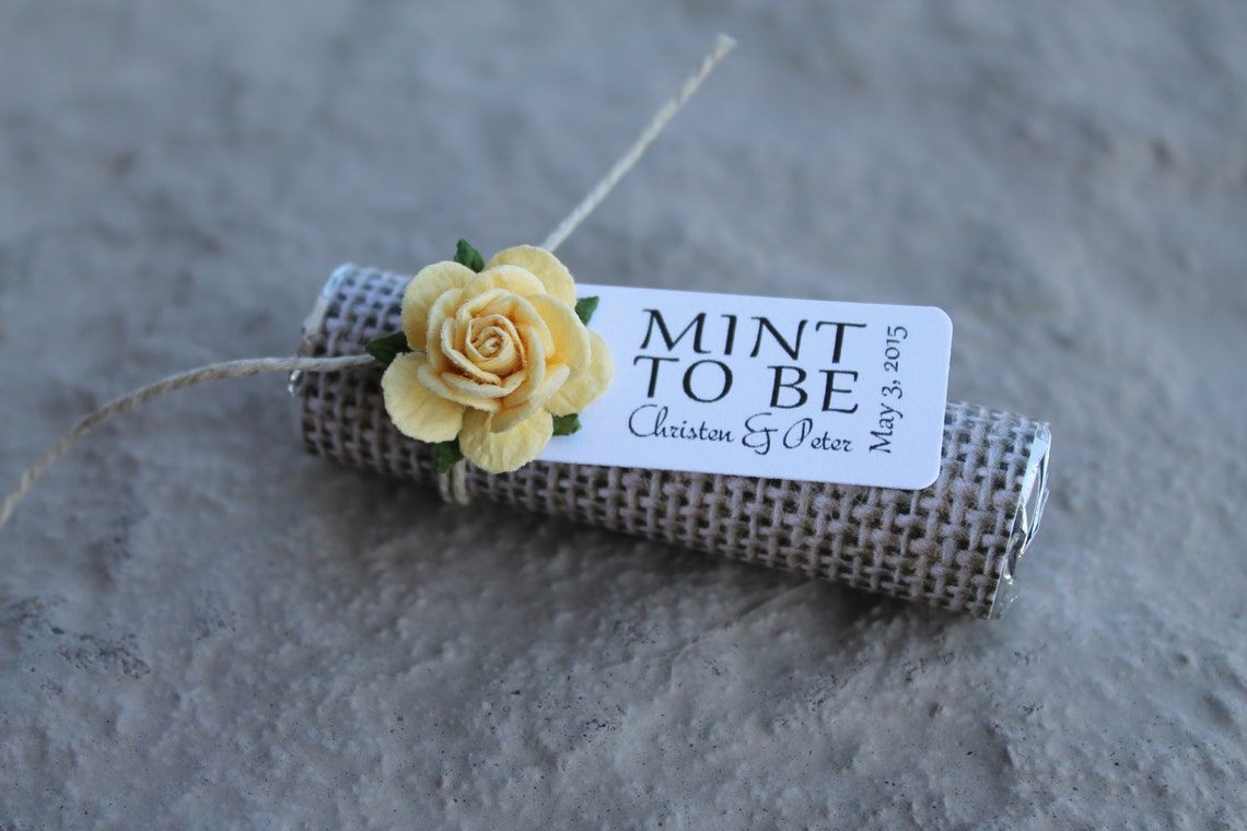 Set of 250 Mint Rolls - "mint to Be" Favors With Personalized Tag ...