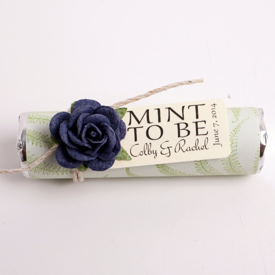 Mint Wedding Favors - Set of 24 Mint Rolls - "mint to Be" Favors With ...