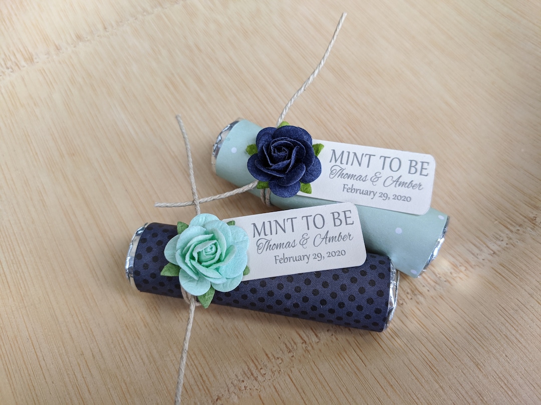 Navy Wedding, Mint to Be Favors With Personalized Tag, Custom Mints ...
