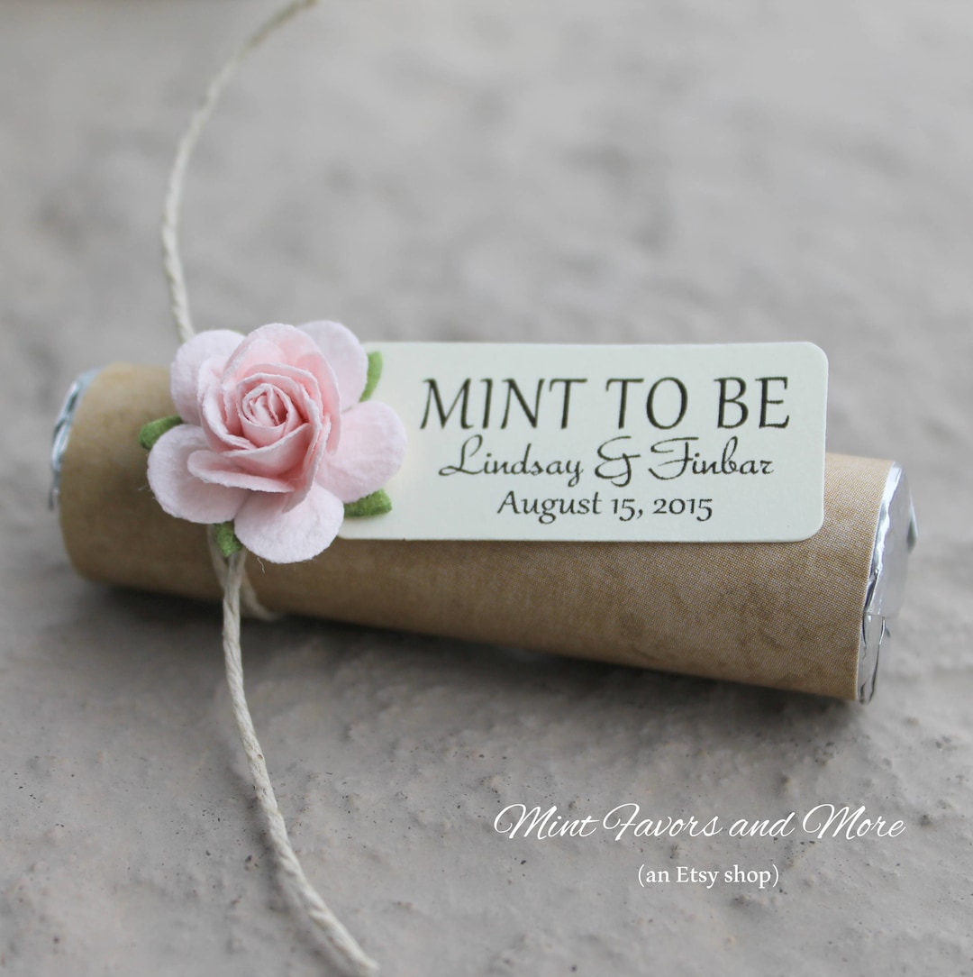 Mint Wedding Favors - Set of 40 Mint Rolls - "mint to Be" Favors With ...