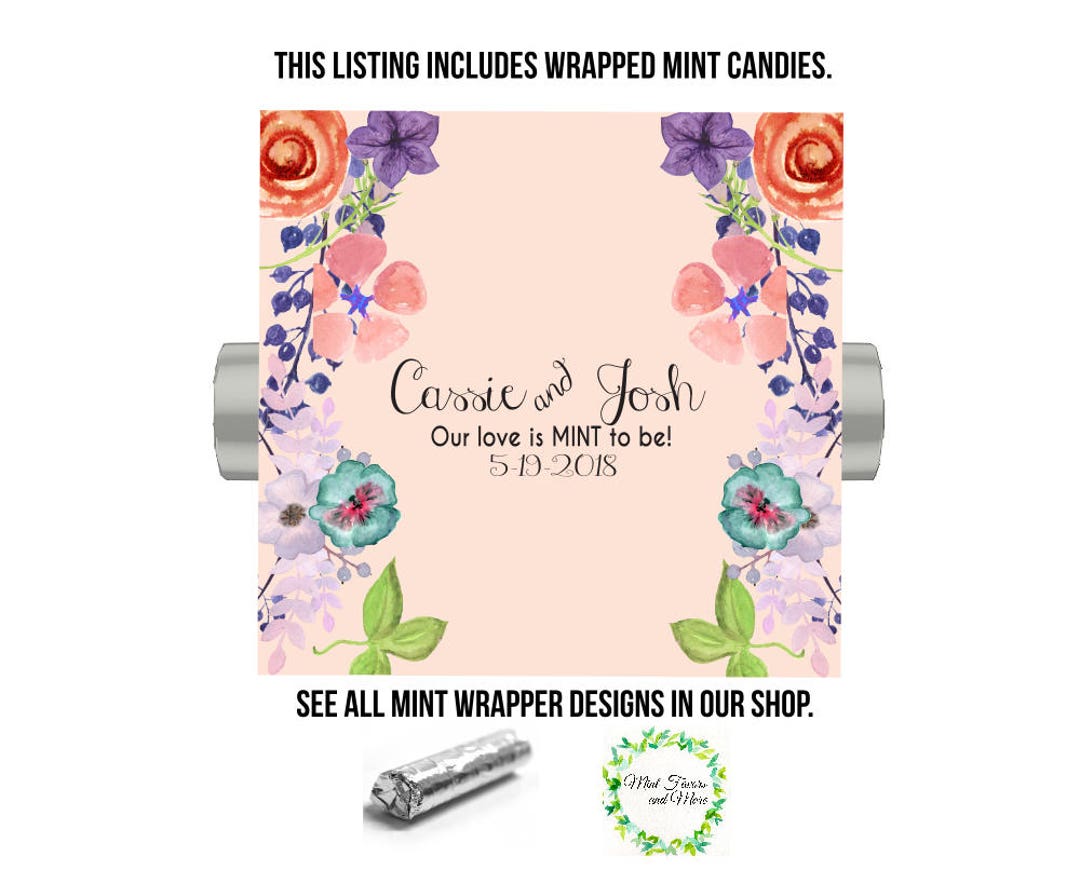 Wedding Favors, Wrapped Mint Rolls With Personalized Label, Mint to Be ...