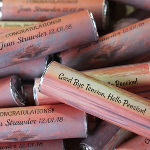 Retirement Party Favors, Mints With Personalized Wrappers, Good Bye ...