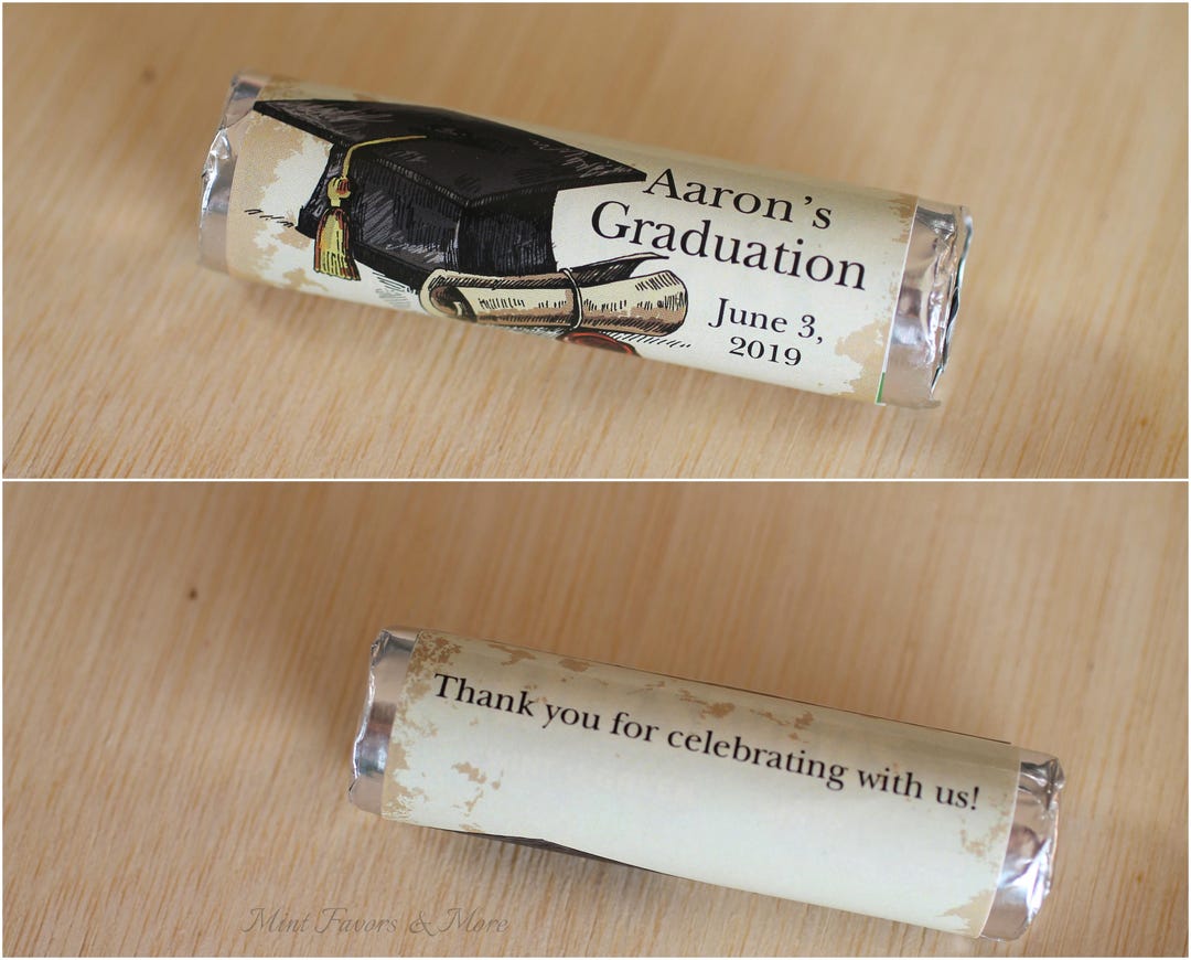 Graduation Party Favors, Wrapped Mint Rolls With Personalized Label ...