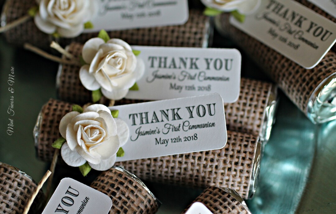 First Communion Favors, Decorated Mints, Choose a Color to Match Your ...