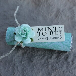 Mint Wedding Favors - Set of 30 Mint Rolls - "mint to Be" Favors With ...