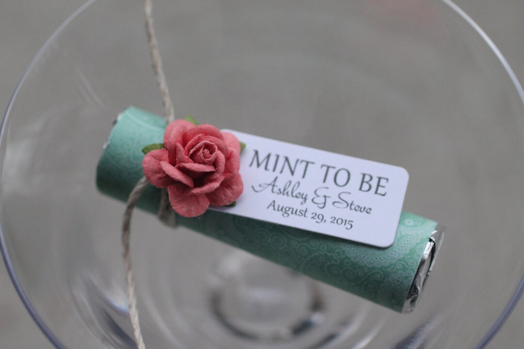 Mint Wedding Favors - Set of 30 Mint Rolls - "mint to Be" Favors With ...