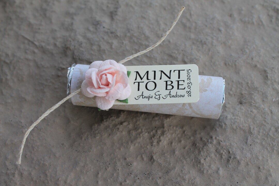 Mint Wedding Favors - Set of 24 Mint Rolls - "mint to Be" Favors With ...