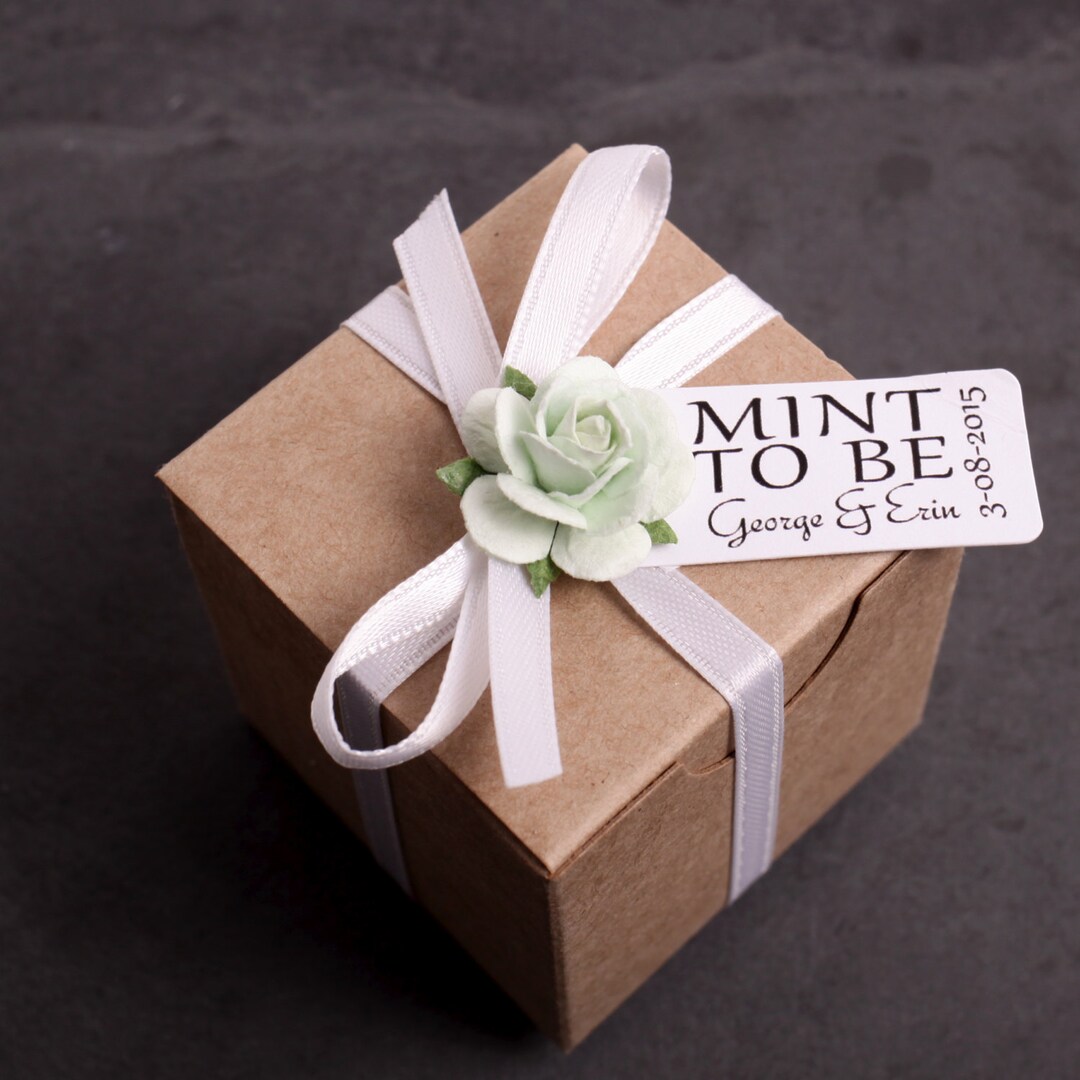 Kraft Paper Favor Boxes, 2 Inch Square, Set of 150 - Wedding Favor Box ...