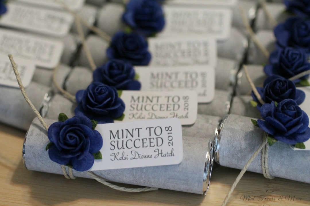 Graduation Favors, Mints With Personalized Tags, Match School Colors ...