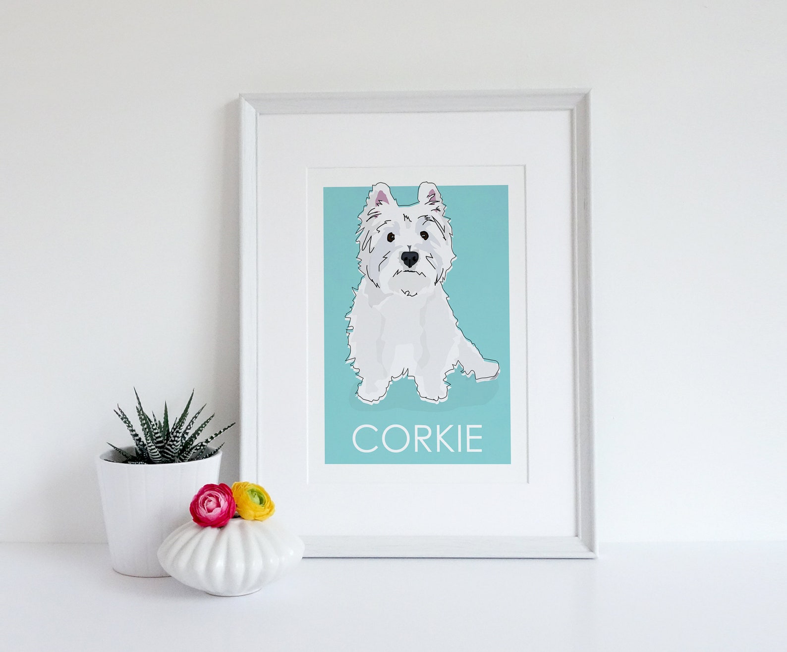 Westie Dog Art Print Custom Dog Art - Etsy