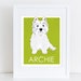 Westie Dog Art Print Custom Dog Art - Etsy