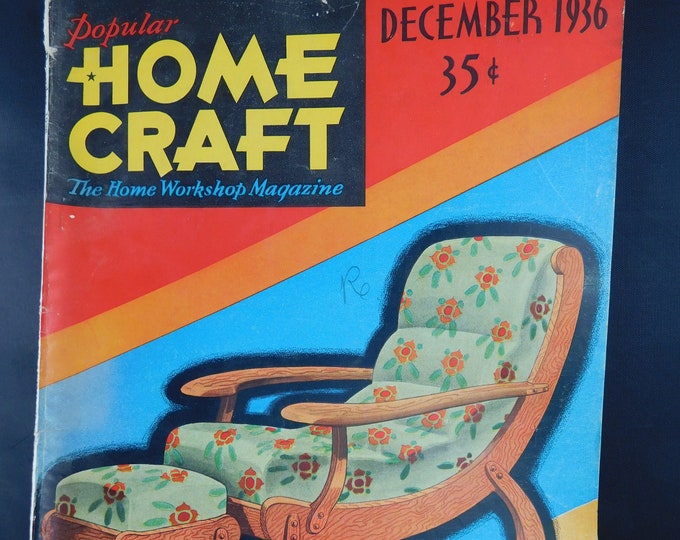 Vintage 1936 Popular Home Craft Magazine - Etsy