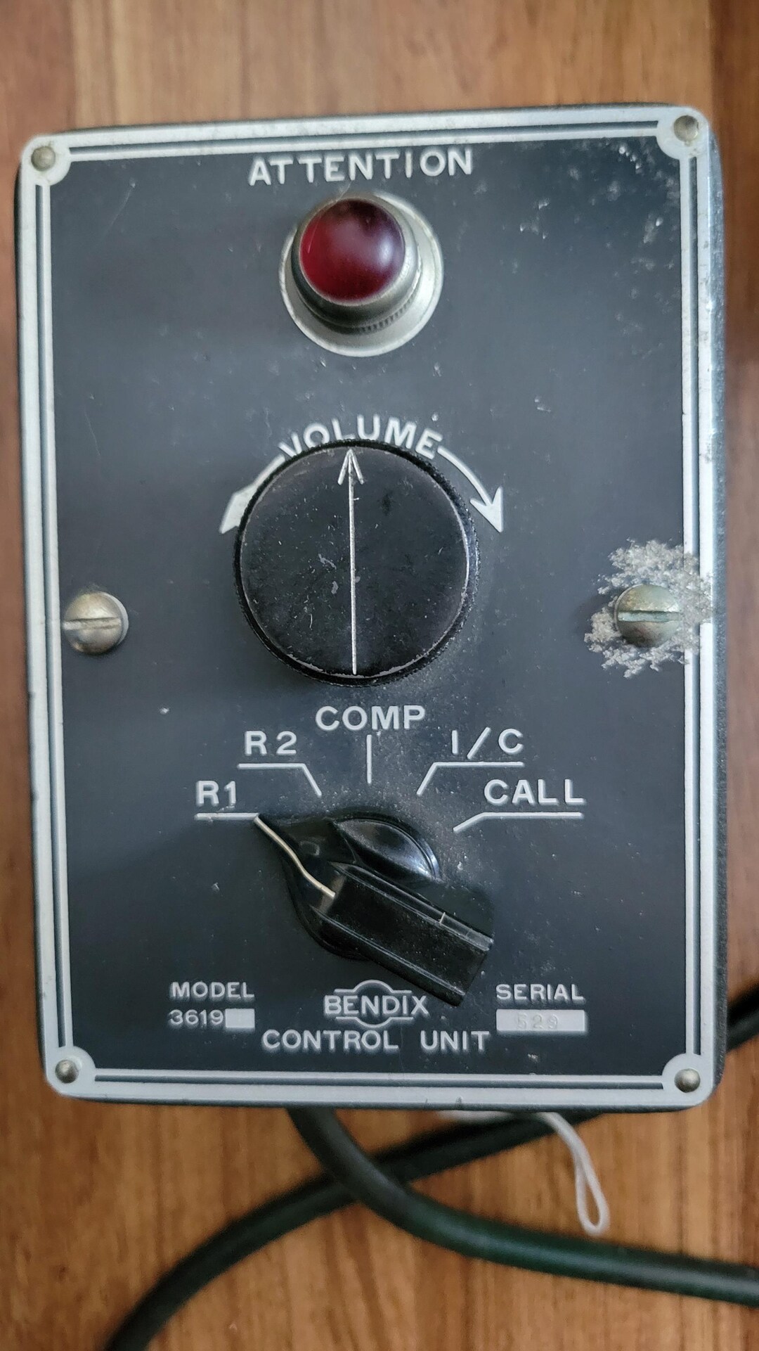 WW II Bendix Control Unit Intercom? Model 3619 A Crown M Badge England ...