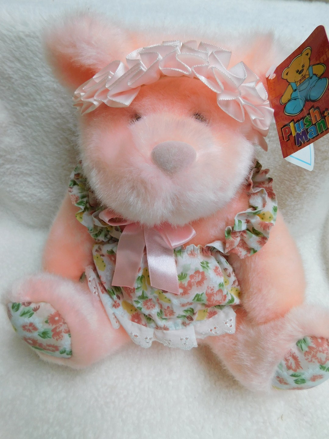 Vintage Plush Mania 11 Inch Stuffed Bear Peach - Etsy