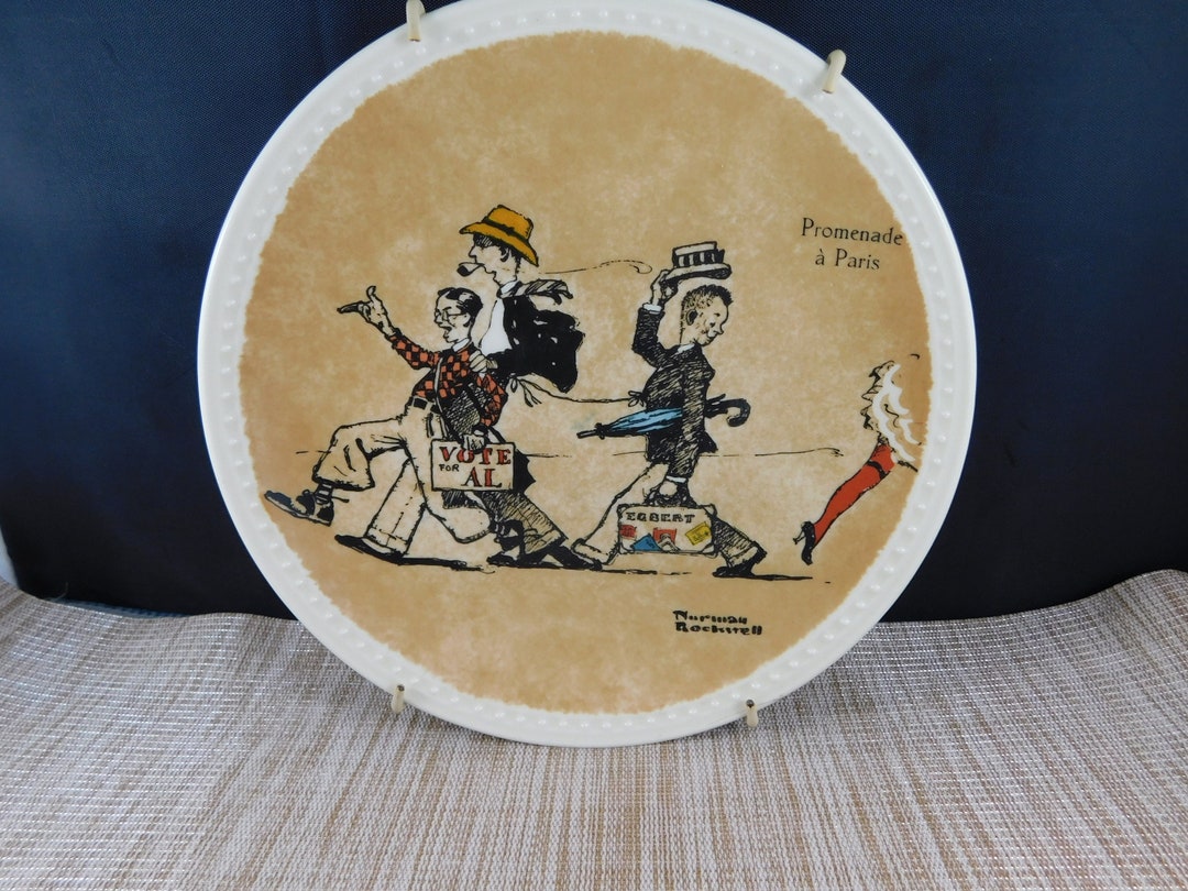 Norman Rockwell Plate promenade a Paris 1982 - Etsy Norman Rockwell Plate promenade a Paris 1982 - Etsy