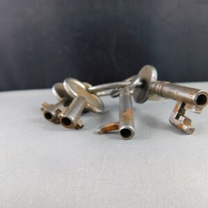 Antique Open Barrel Rare Skeleton Keys Tab W/ Hollow Barrel, Skeleton ...