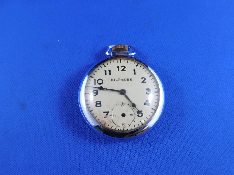 Biltmore Pocket Watch by Ingraham TLC Needed - Etsy