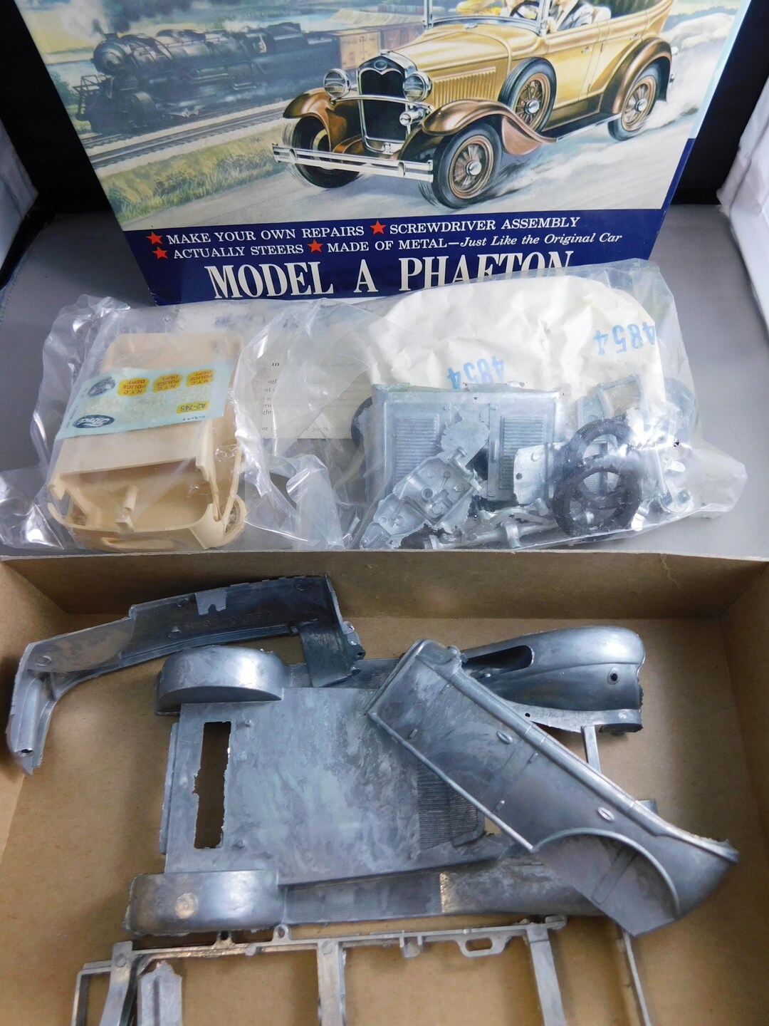 Vintage Hubley Model A Phaeton Metal Model Kit 4856-300 Unbuilt Sealed ...