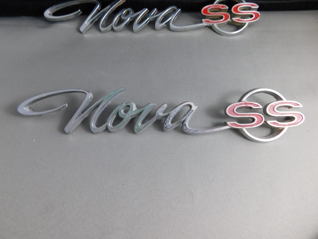 1965 Nova SS Rear Quarter Emblem Pair Original "nova Chevy II Super ...