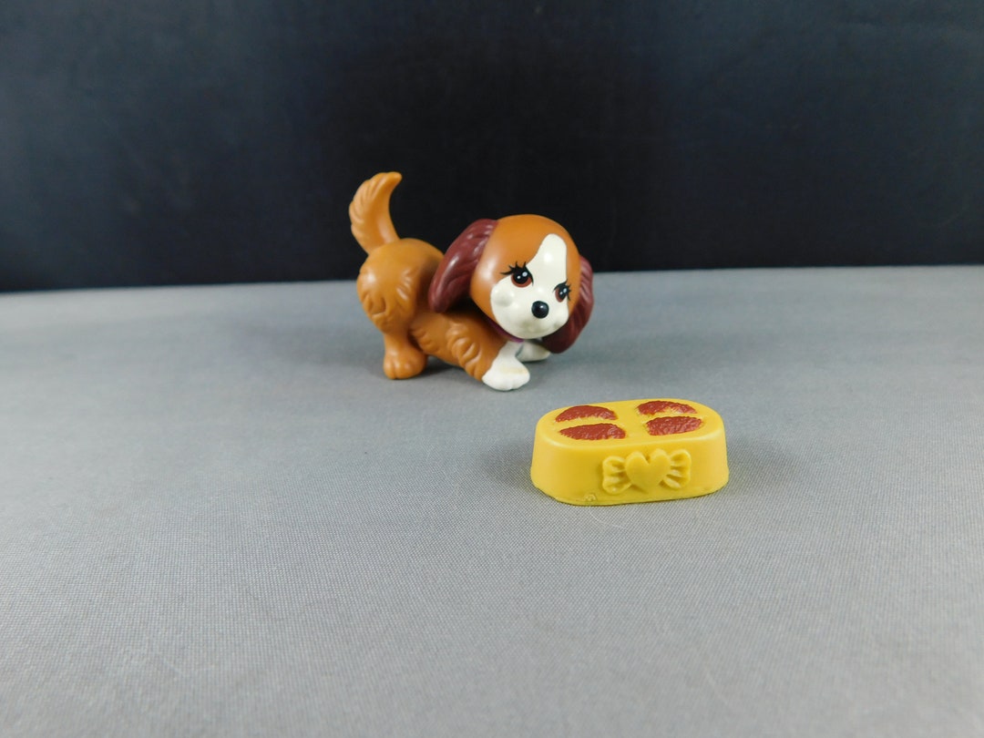 Vintage Littlest Pet Shop Playful Puppy W/dish by Kenner 1992 Original ...