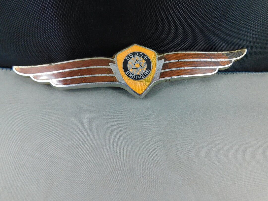 1936 38 Dodge Brothers Cloisonné Trunk Deck Lid Winged Emblem Rare ...