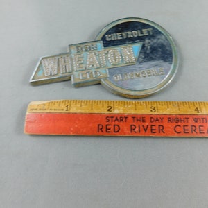 Vintage Don Wheaton Ltd. Chevrolet Oldsmobile Car Plastic Dealer Badge ...