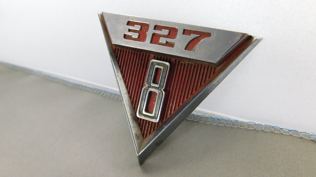Chevy 327 CU. IN. V 8 Car Emblems Pair 2 Chevy 34053 - Etsy