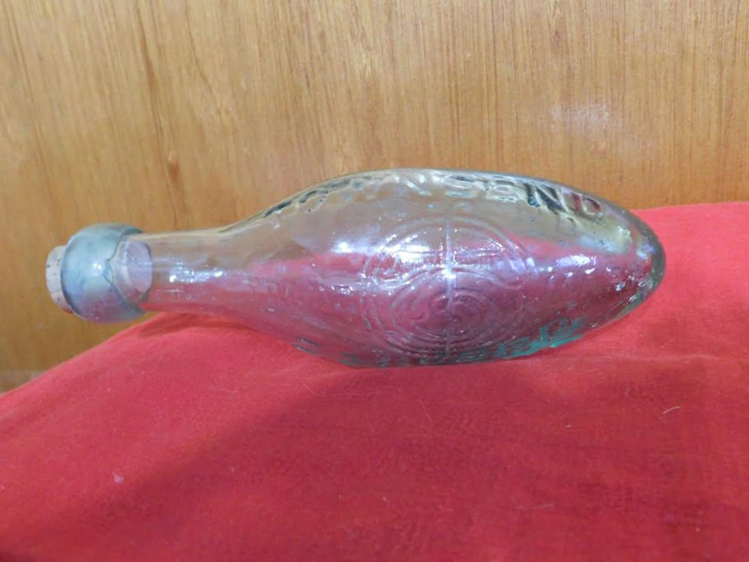 Vintage Clear Torpedo Glass Soda Bottle - Etsy