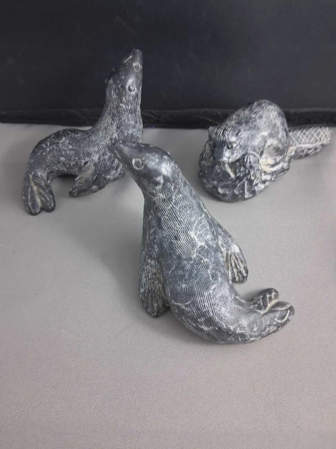 Inuit Stone Carvings by Al Wolf Made in Canada - Etsy