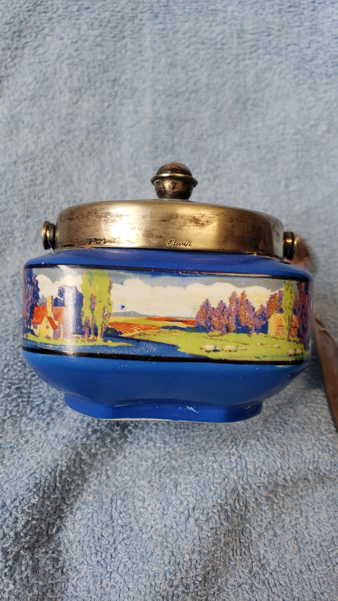 Lancaster & Sons Sterling Hanley England Condiment / Jam Jar Sterling ...